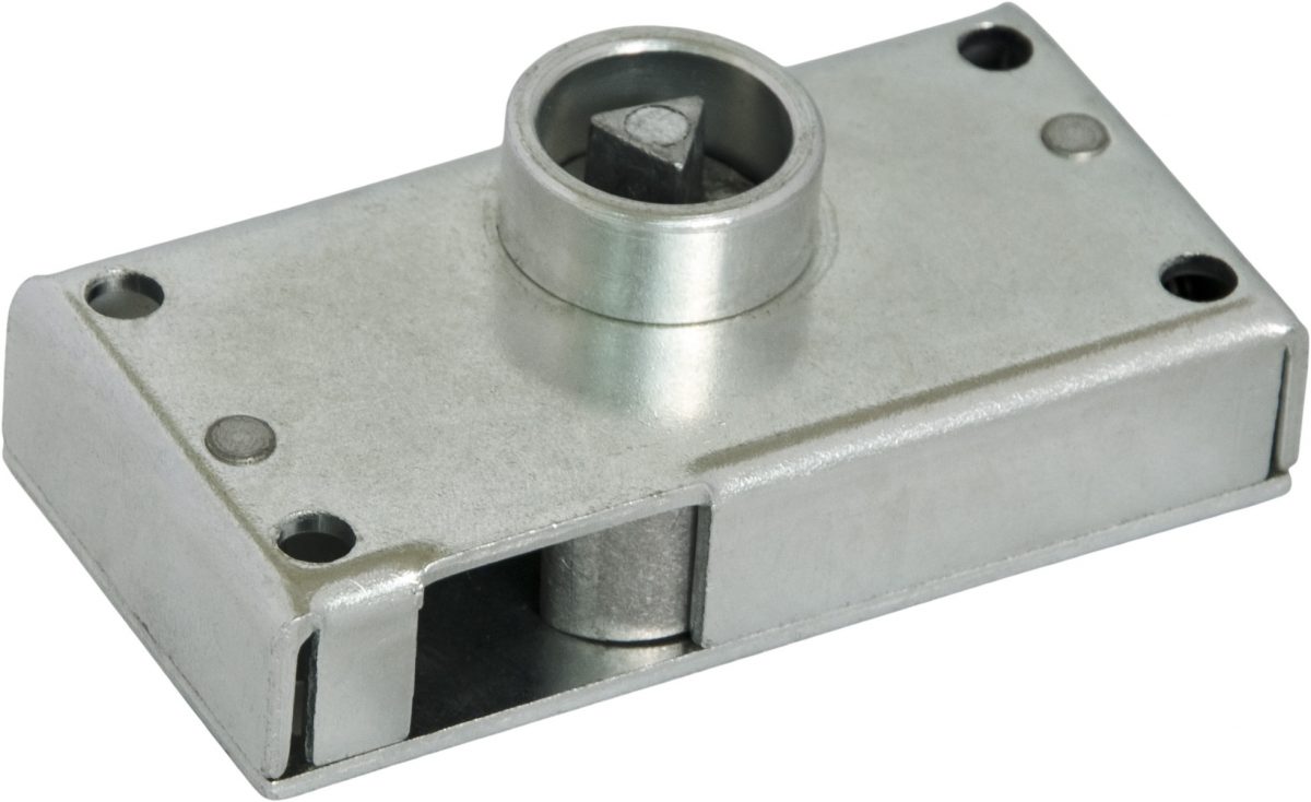 Triangular manual lock for waste bins and containers - OMR Serrature